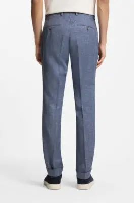 BOSS Two-piece Slim-fit Suit In Cotton And Virgin Wool