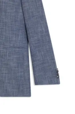 BOSS Two-piece Slim-fit Suit In Cotton And Virgin Wool