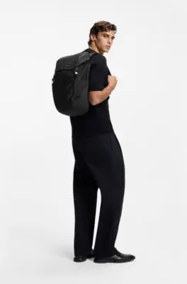 Hugo Twill Backpack With Logo
