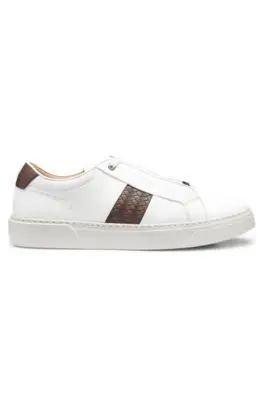 BOSS Trainers With Woven Detailing - White