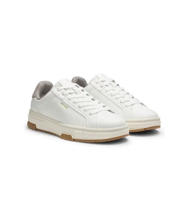 Hugo Trainers In Faux Leather - White
