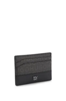 Hugo Stacked-logo Card Holder With Monogram Print