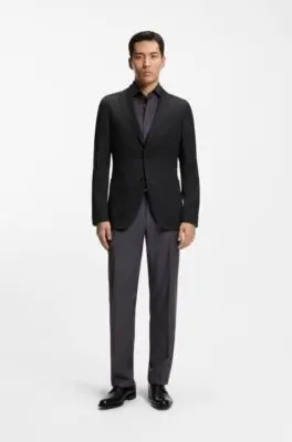BOSS Slim-fit Jacket In Virgin Wool And Silk