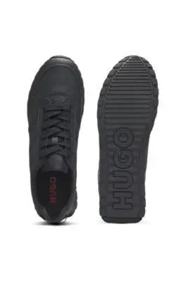 Hugo Low-top Trainers With Monogram - Black