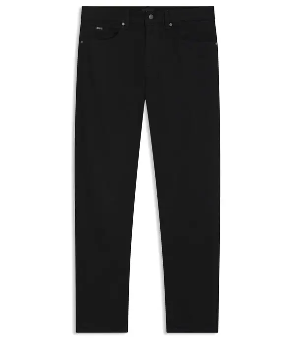 BOSS Maine Regular-fit Jeans In Cashmere-touch Italian Denim - Black