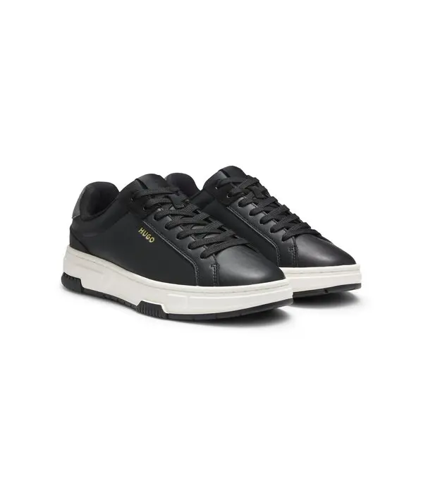Hugo Trainers In Faux Leather - Black