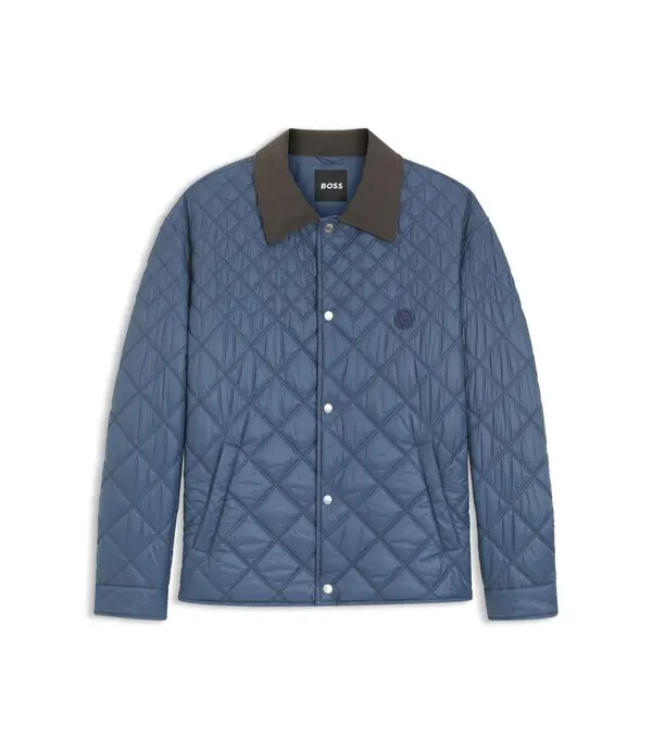 BOSS Water-repellent Jacket With Mixed Quilting