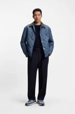 BOSS Water-repellent Jacket With Mixed Quilting