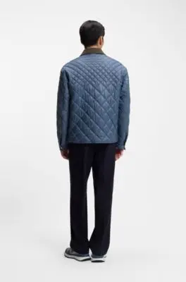 BOSS Water-repellent Jacket With Mixed Quilting
