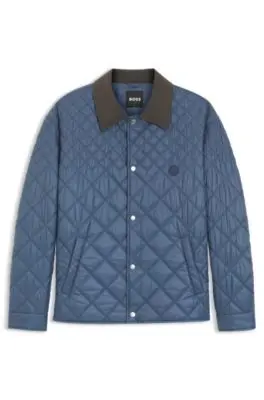BOSS Water-repellent Jacket With Mixed Quilting