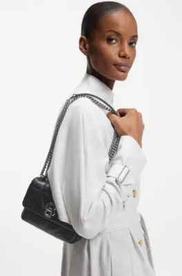 BOSS Small Quilted Shoulder Bag With Monogram