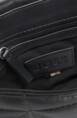 BOSS Small Quilted Shoulder Bag With Monogram