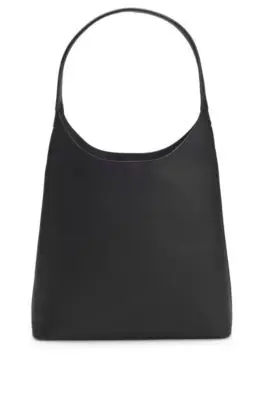 BOSS Leather Hobo Bag With Logo