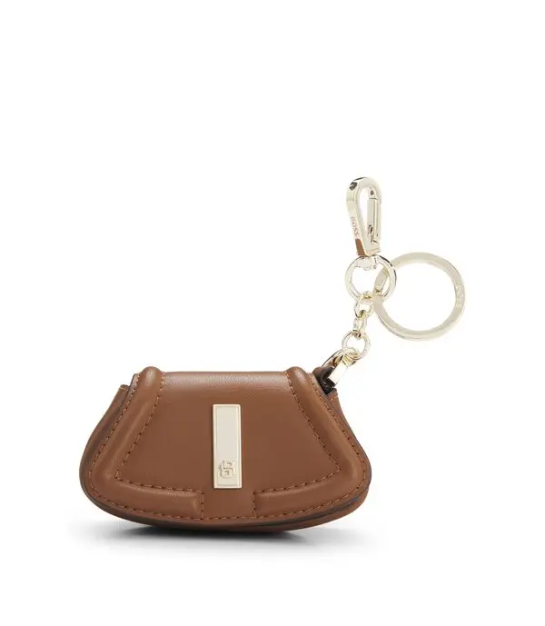 BOSS Ariell Key Ring With Gold-tone Hardware - Brown