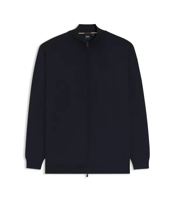 BOSS Extra-fine Merino Wool Cardigan - Dark Blue