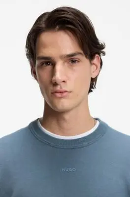 Hugo Cotton Long-sleeve Sweater - Light Blue