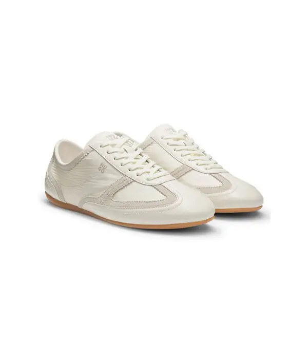 Hugo Low-top Trainers With Suede And Leather - White