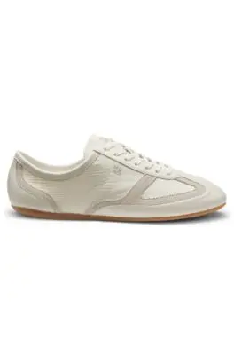 Hugo Low-top Trainers With Suede And Leather - White