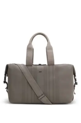 BOSS X Aston Martin Knitted Holdall With Suede Trims - Light Grey