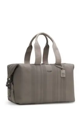 BOSS X Aston Martin Knitted Holdall With Suede Trims - Light Grey
