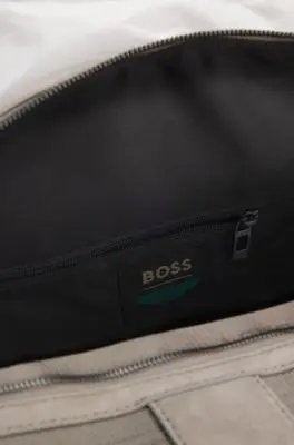 BOSS X Aston Martin Knitted Holdall With Suede Trims - Light Grey