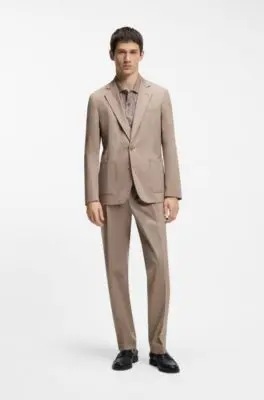 Hugo Slim-fit Jacket In Stretch Cotton