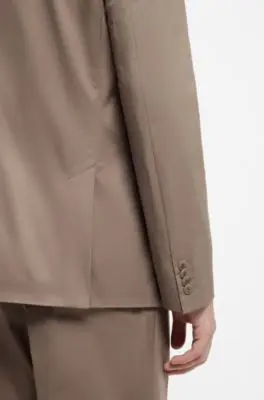 Hugo Slim-fit Jacket In Stretch Cotton
