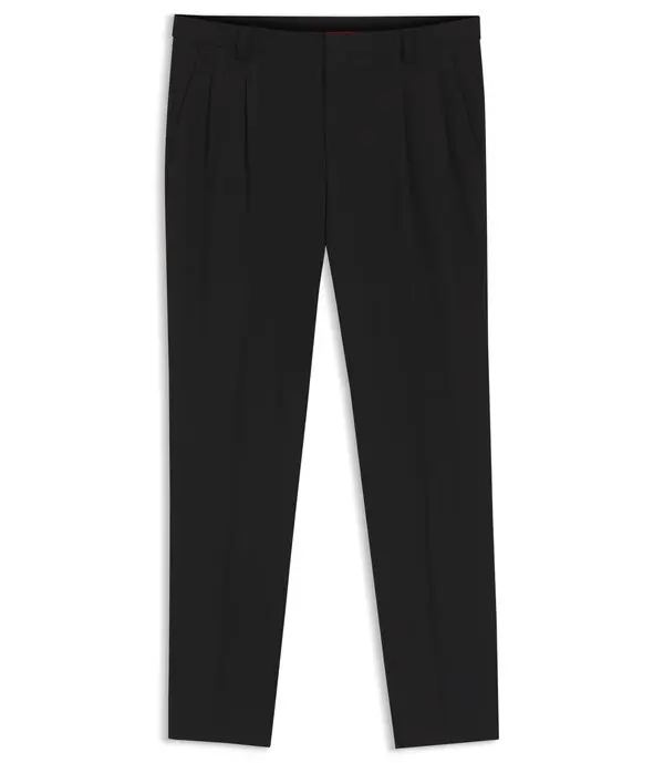 Hugo Extra-slim-fit Trousers In Wool-blend Twill
