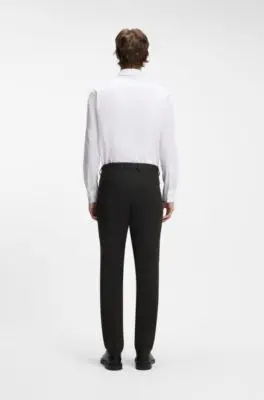 Hugo Extra-slim-fit Trousers In Wool-blend Twill