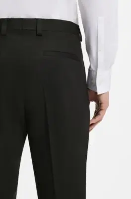 Hugo Extra-slim-fit Trousers In Wool-blend Twill