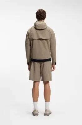 BOSS Water-repellent Jacket With Micro-waffle Structure