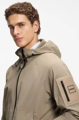 BOSS Water-repellent Jacket With Micro-waffle Structure