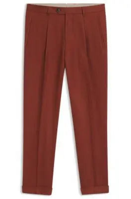 BOSS Regular-fit Linen Trousers