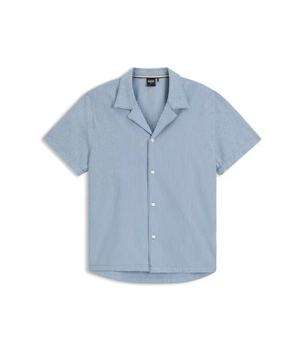 BOSS Regular-fit Shirt In Soft Seersucker