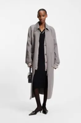 Hugo Embroidered-logo Oversized Cardigan