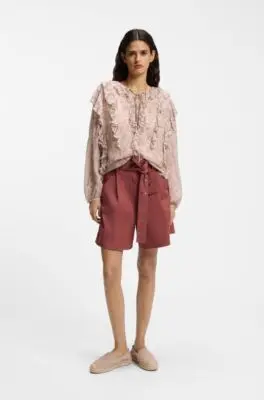 BOSS Printed Regular-fit Blouse