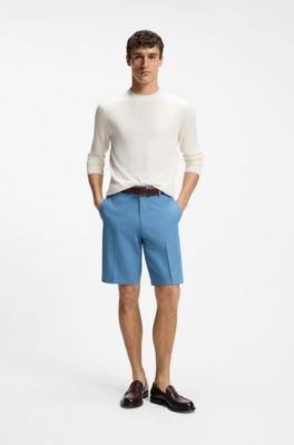 BOSS Tapered-fit Shorts - Light Blue