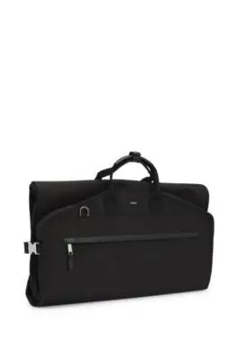 BOSS Garment Bag With Leather Trim