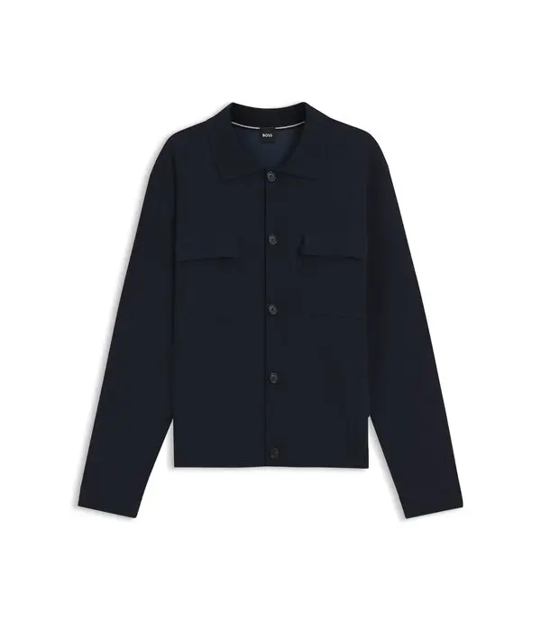 BOSS Regular-fit Cotton Knit Overshirt