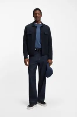 BOSS Regular-fit Cotton Knit Overshirt