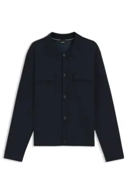 BOSS Regular-fit Cotton Knit Overshirt