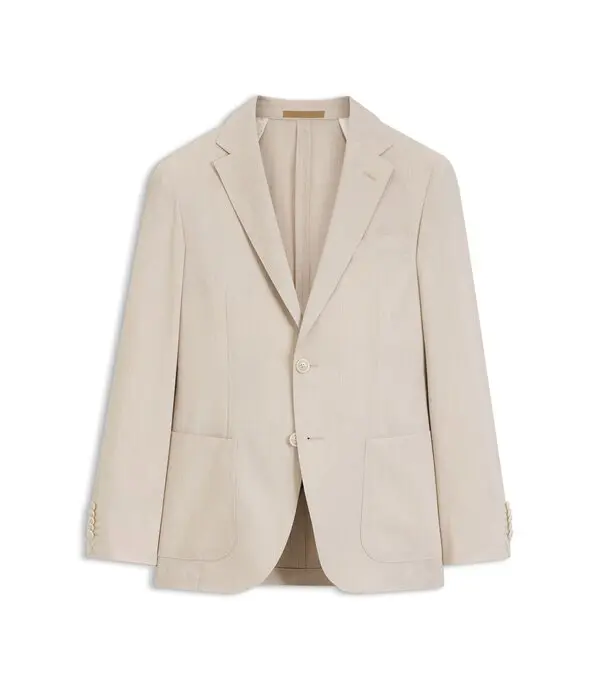 BOSS Slim-fit Seersucker Jacket - Beige