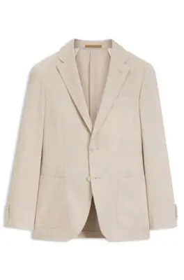 BOSS Slim-fit Seersucker Jacket - Beige