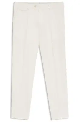 BOSS Easy-iron Tapered Trousers - White