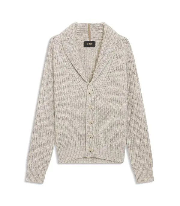 BOSS Knitted Cardigan In Cashmere And Wool