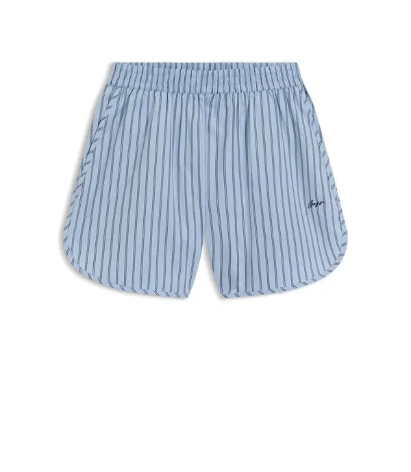 BOSS Cotton Poplin Striped Shorts