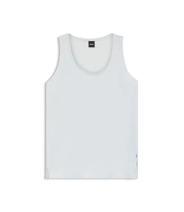BOSS Sleeveless Stretch Silk Top - Light Blue