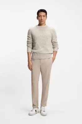 BOSS Cashmere-wool Sweater With Tweed Effect