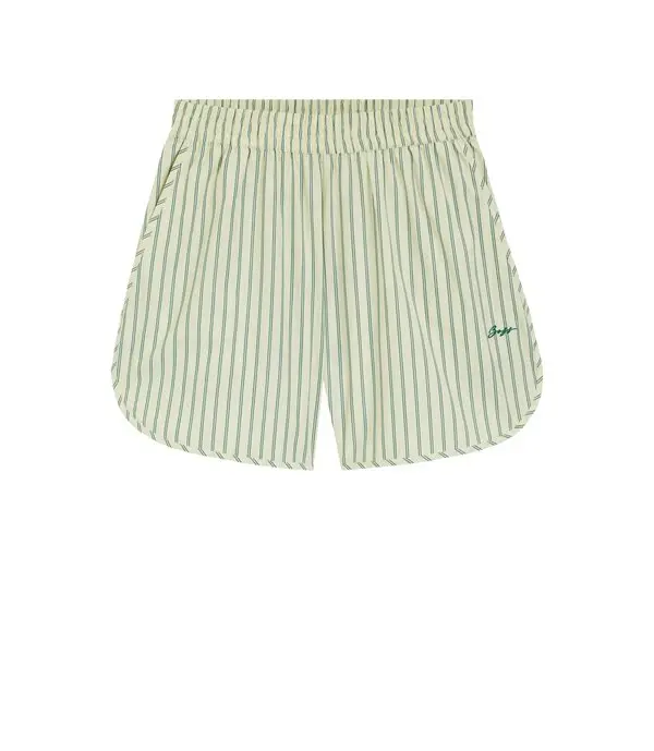 BOSS Vertical-stripe Cotton Poplin Shorts