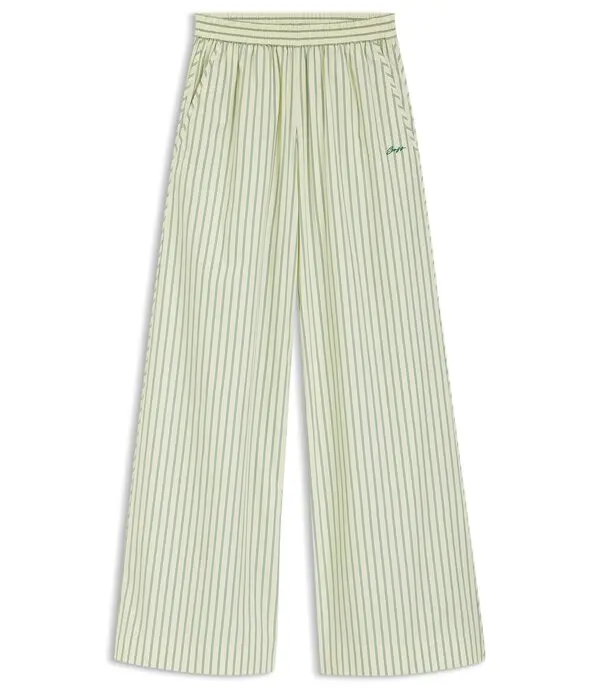 BOSS Cotton-poplin Palazzo Trousers
